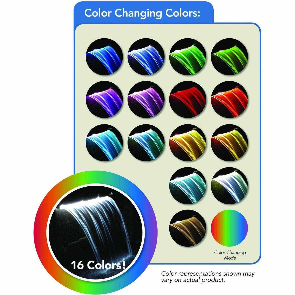 Atlantic Color Changing Colorfalls Spillways