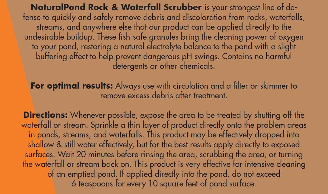 NaturalPond Oxy Rock and Waterfall Scrubber