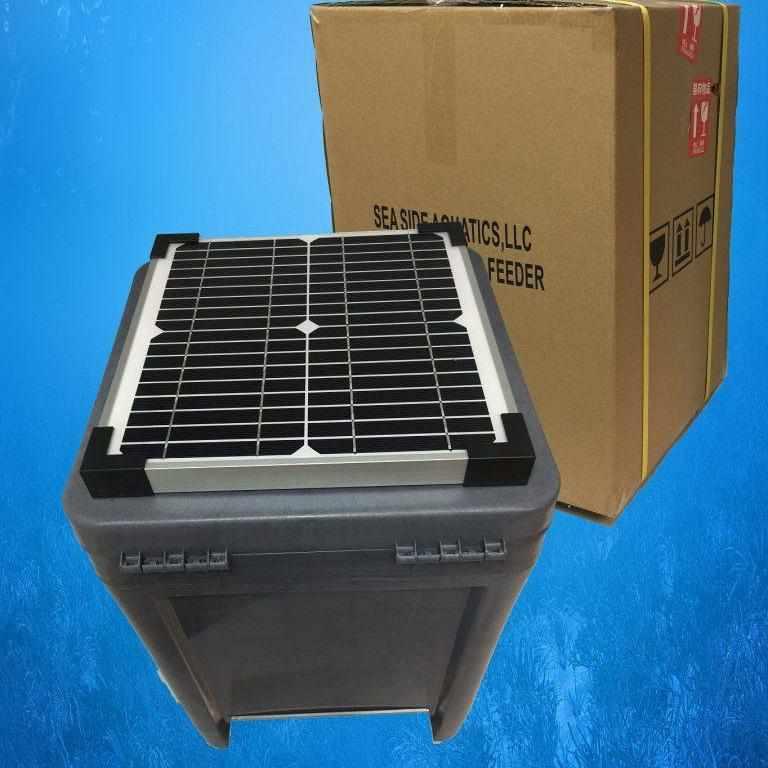 Sea Side Aquatics Solar Panel Koi Feeder